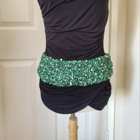 Vintage | Accessories | Green Malachite Jade Quartz Heavy Stone Boho ...